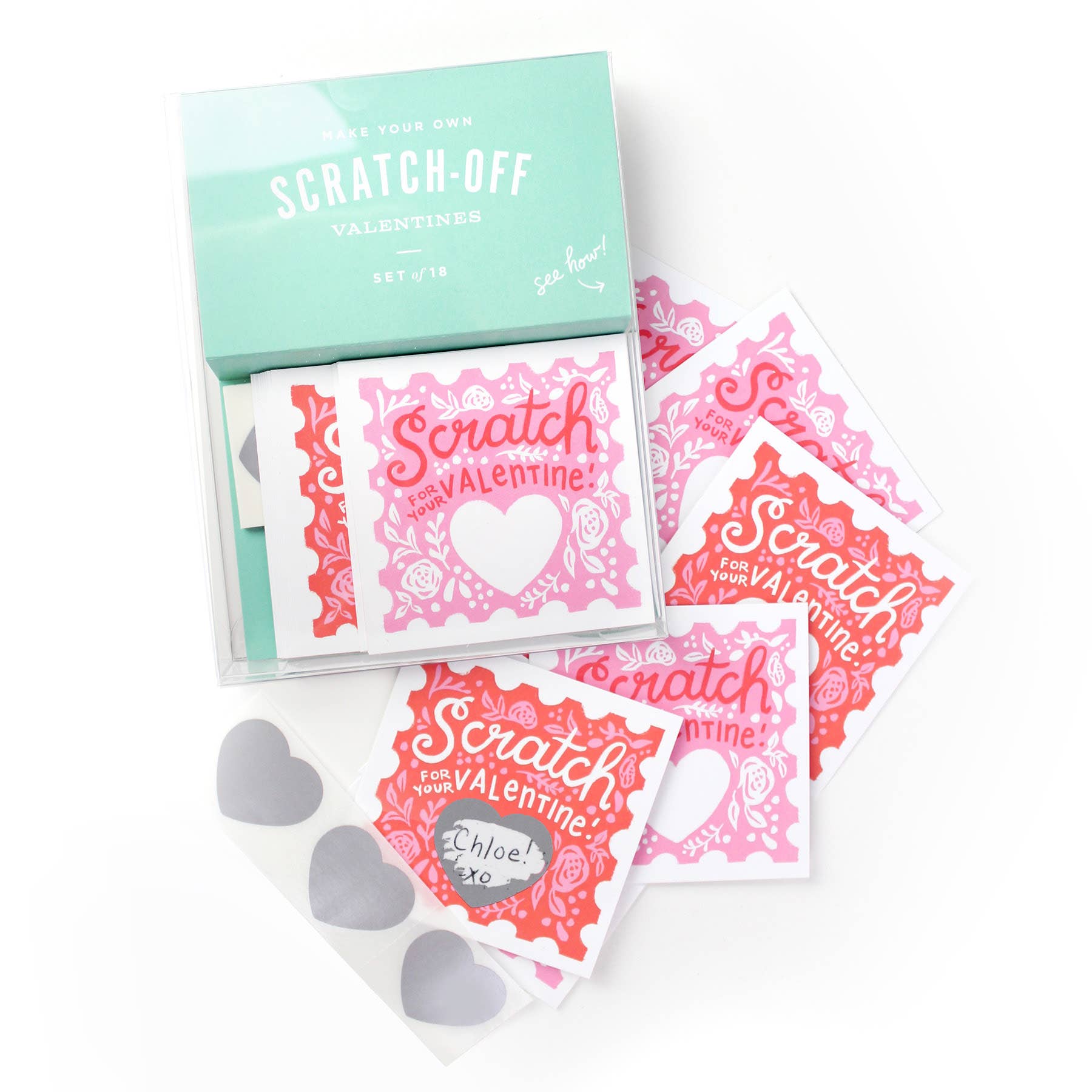 Scratch-off Valentine Cards - Floral – Love Notes